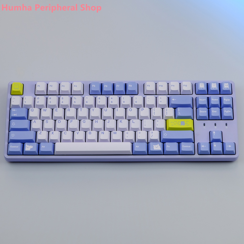 Humha Purple-ish keycap PBT material Dye-Sublimation Cherry profile Mechanical Keyboard keycap ...