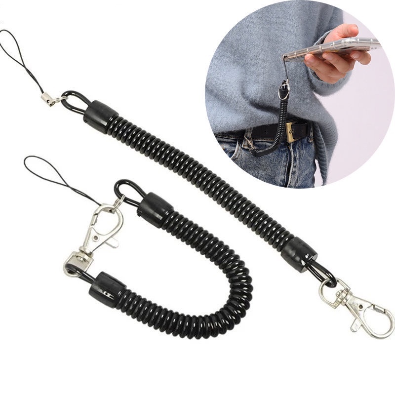 Tension Rope Anti-loss Retractable Black Card Multi-purpose Key Chain ...