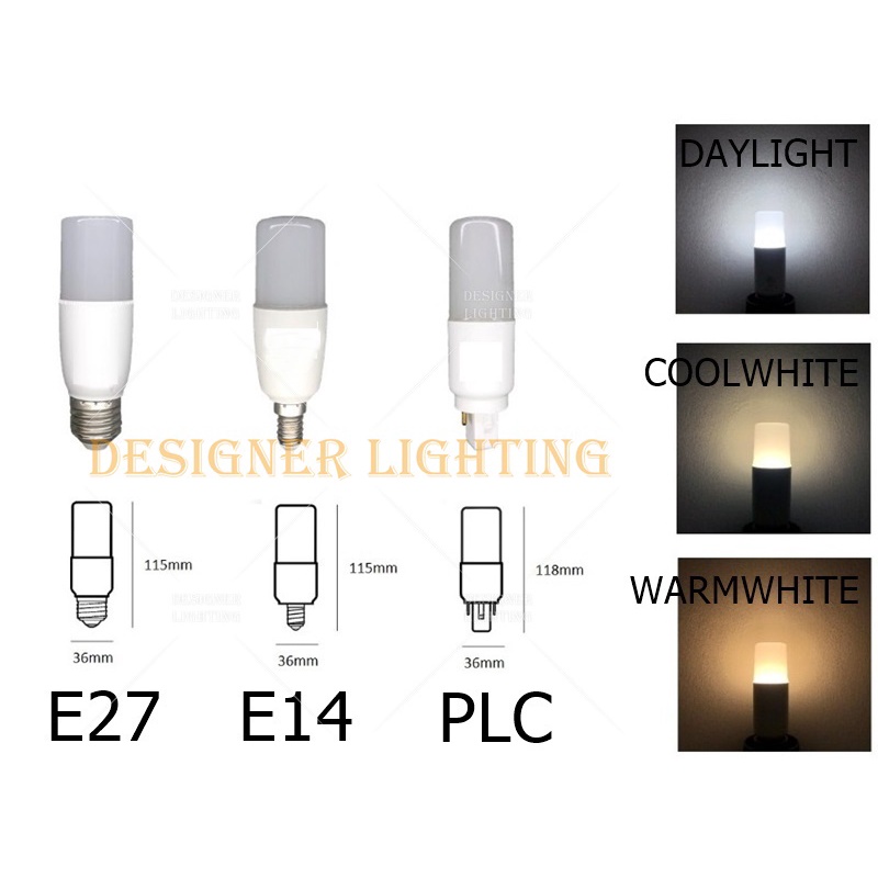 Lamp Holder [E27/PLC/E14] 10w Led Stick Bulb Mentol LED Daylight ...