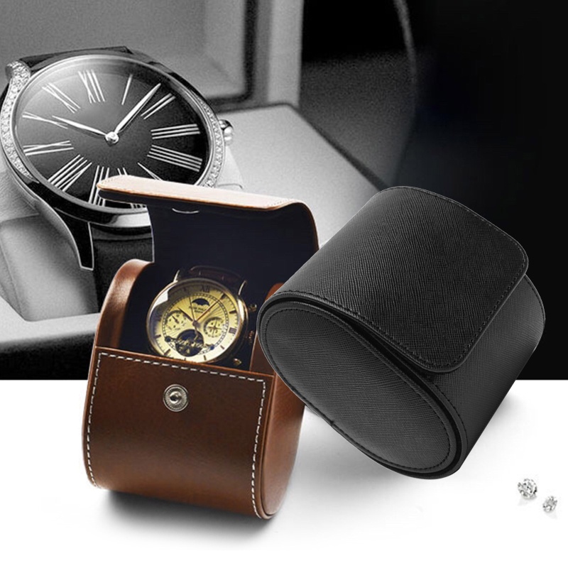 SPIN 1 Slot Travel Watch Case Waterproof Wristwatch Roll Organizer PU ...