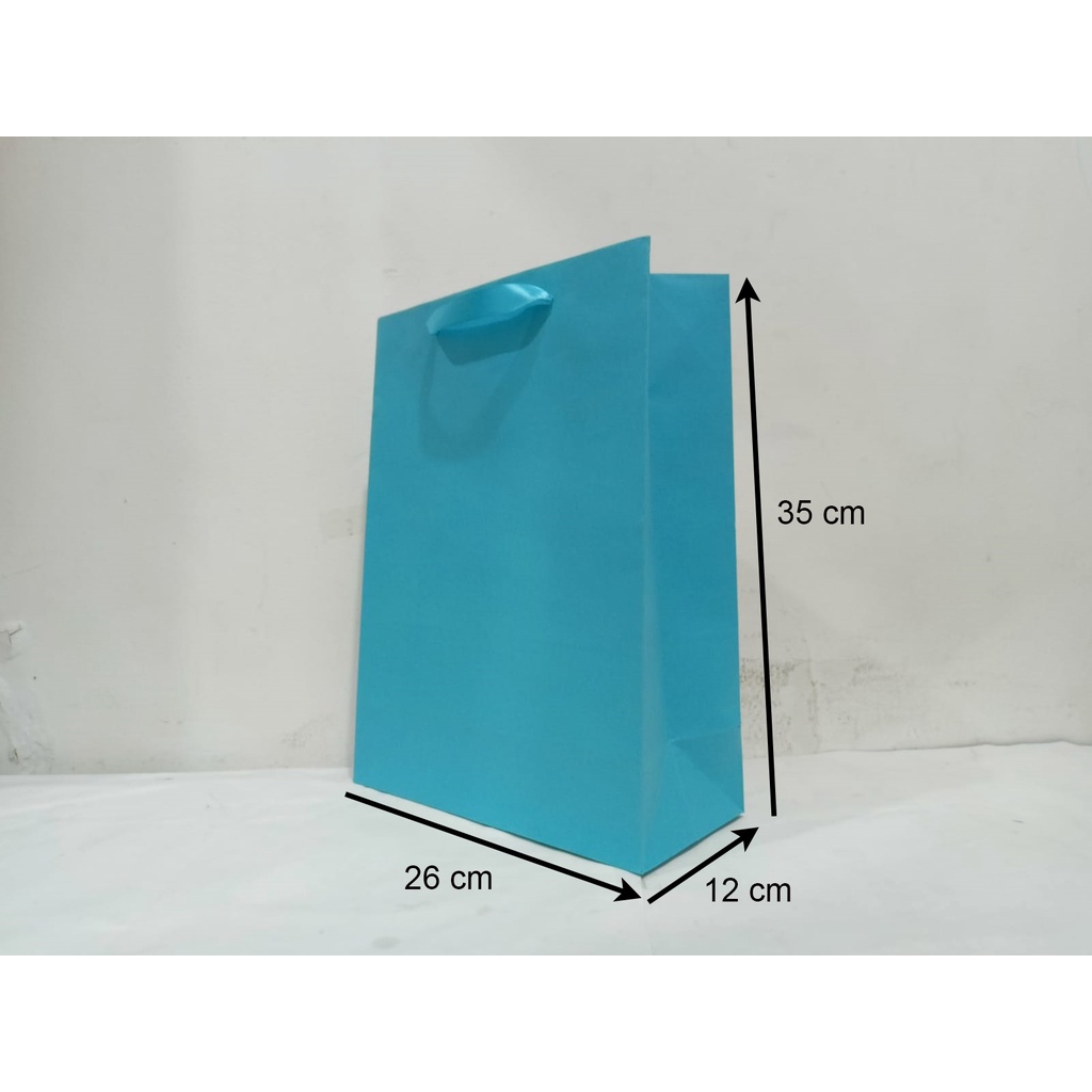 Plain PaperBag - Buffalo Dark blue - 26 cm x 12 cm x 35 cm | Shopee ...