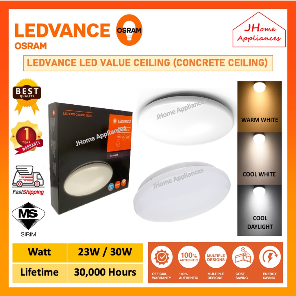 OSRAM LEDVANCE 23W / 30W LED VALUE CEILING LIGHT CELING LAMP DOWNLIGHT ...