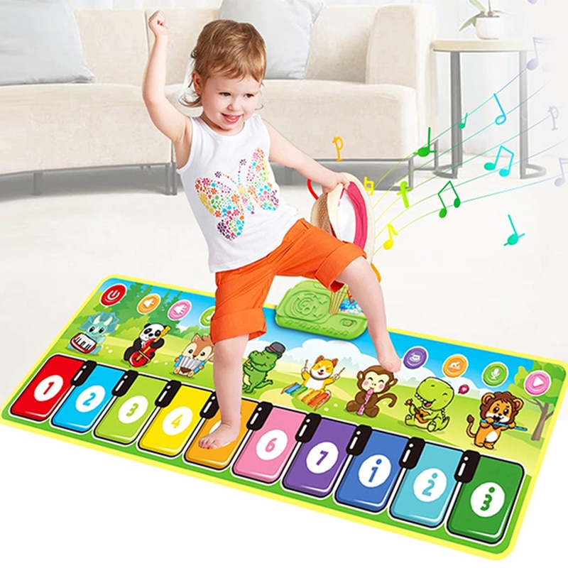 110x36cm Musical Piano Mat for Kids Toddlers Floor Keyboard Dance Mat ...