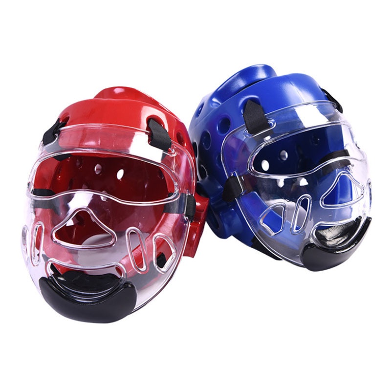 White Taekwondo Boxing Protective Face Helmet Mask Detachable Gear ...