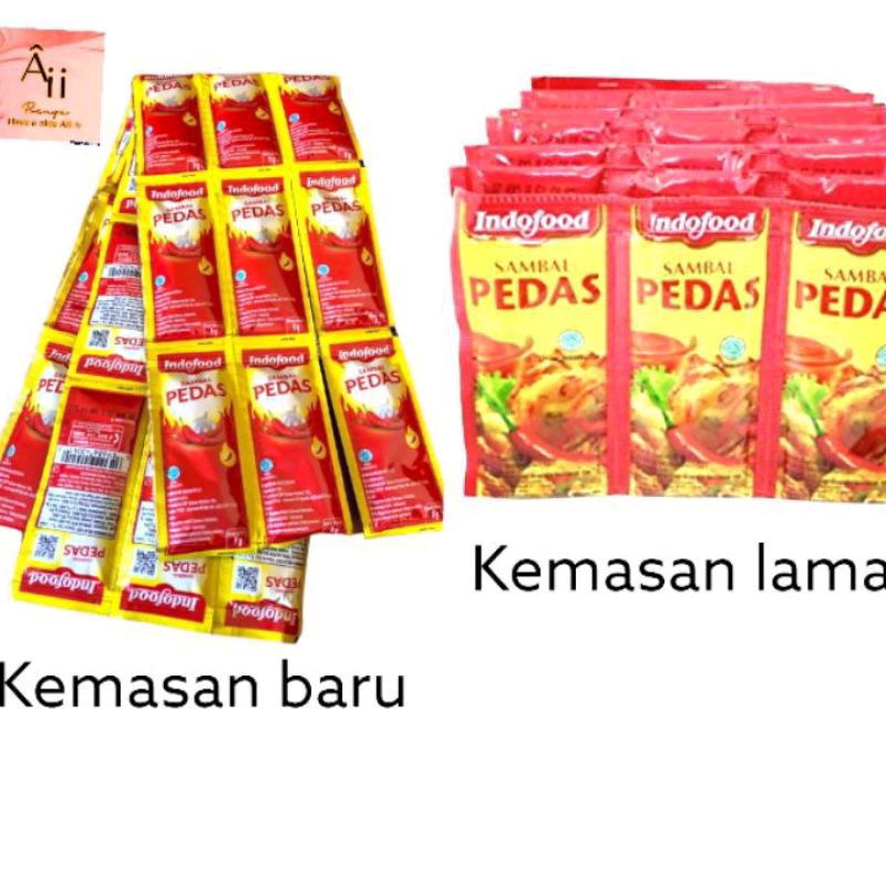Retail per 1 pcs 1 sachet net 9gr Indofood sachet chili sauce | Shopee ...