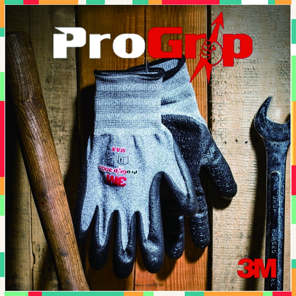 3M Gloves ProGrip 1000 2000 3000 Work Safety Glove Made in Korea ...