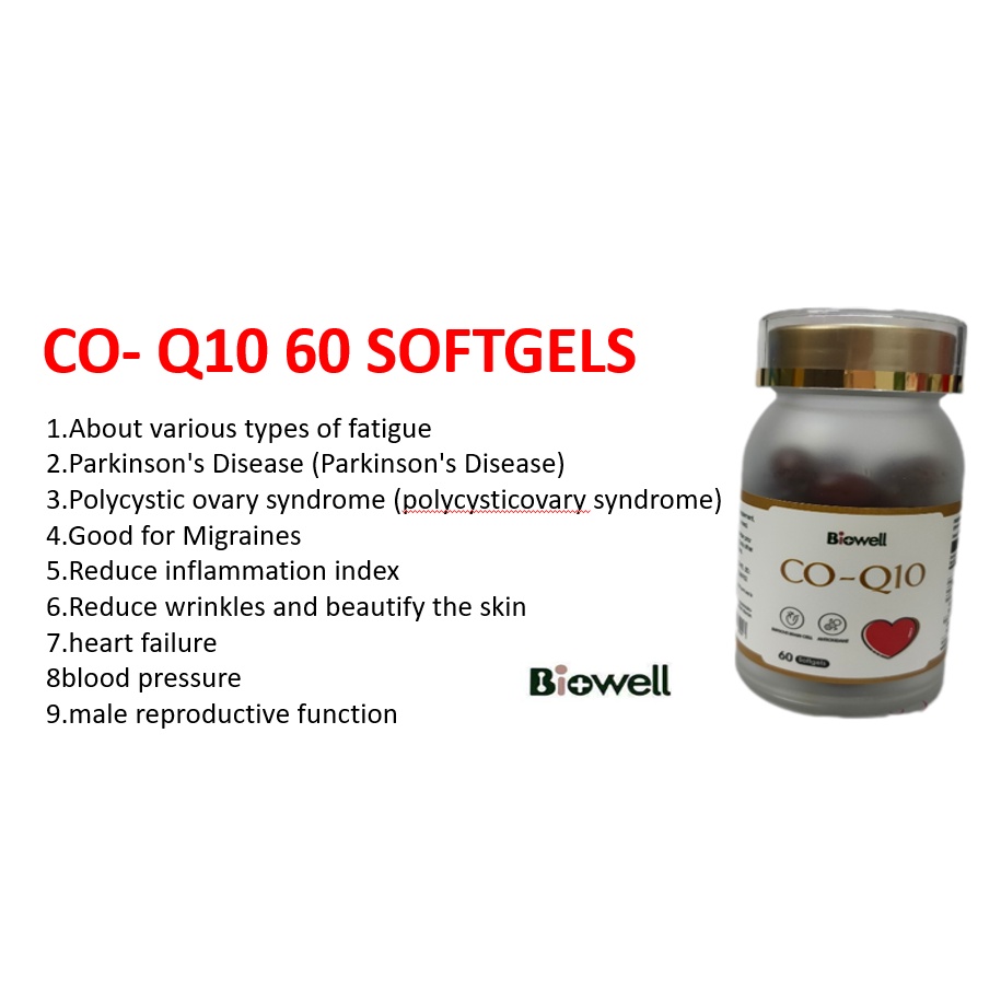BIOWELL CO- Q10 (辅酶Q10片) 60'S (BIOWELL CO-Q10 (Coenzyme Q10 Tablets) 60'S) | Shopee Singapore