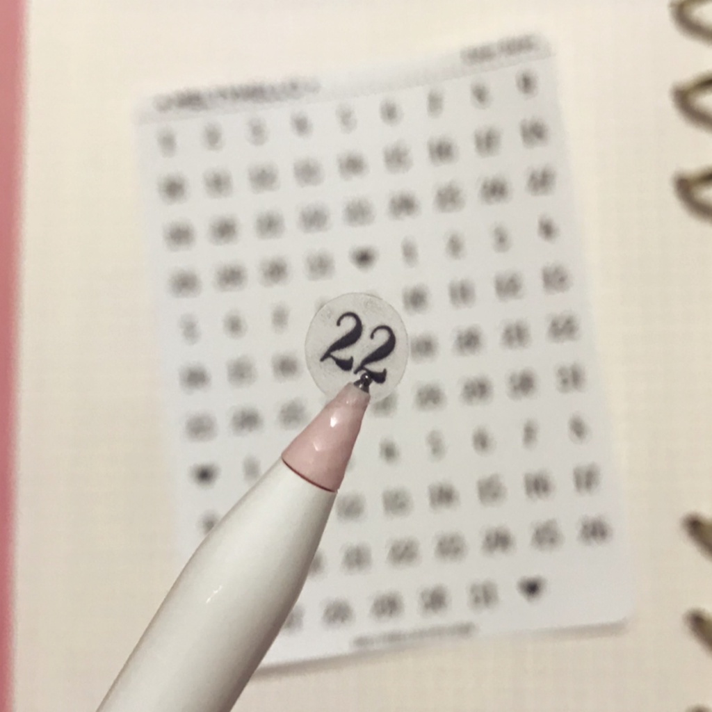 Date Dots Transparent Stickers for Planner bujo diary | Shopee Singapore