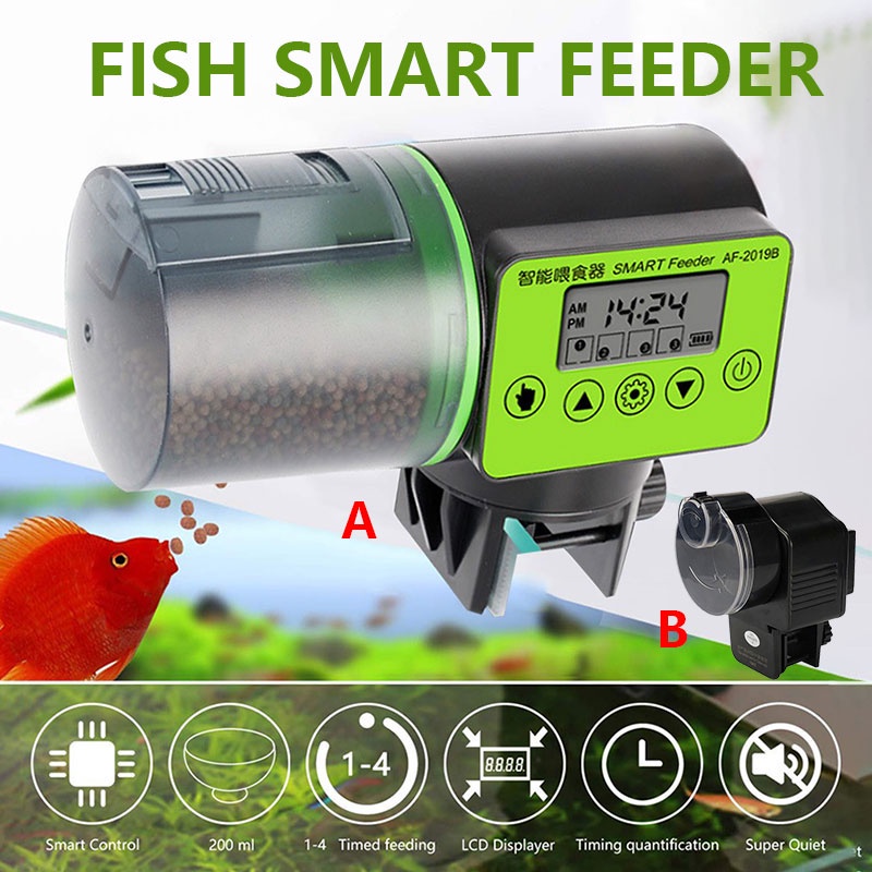 Cool Automatic Fish Feeder Digital Fish Tank Aquarium Electrical ...