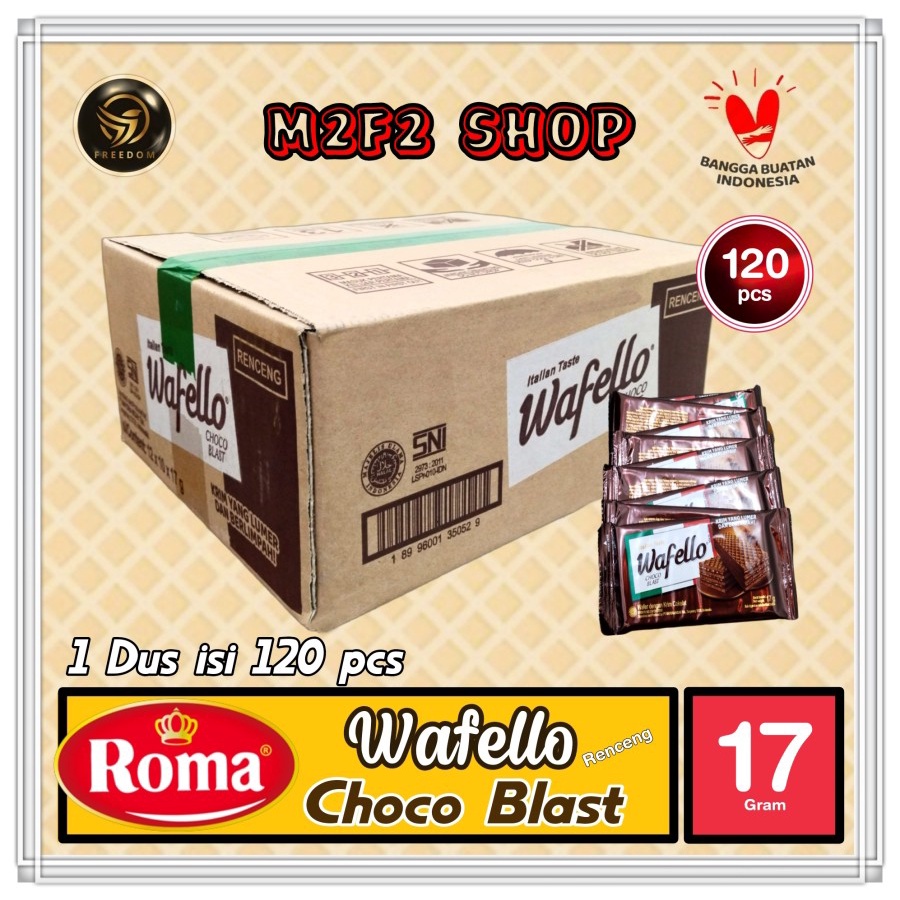 Roma Wafer Waffle Choco Blast | Chocolate Cream - 17 gr (Carton ...