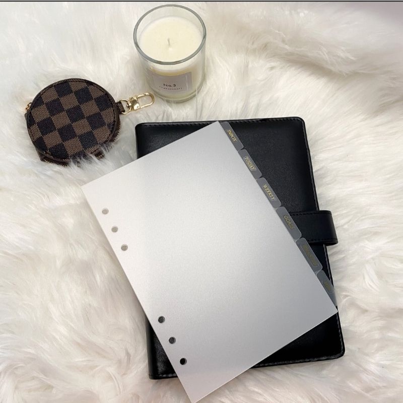 A5 / A6 / A7 FROSTED CLEAR PP SIDE 6 TABS INDEX DIVIDER DASHBOARD FOR ...