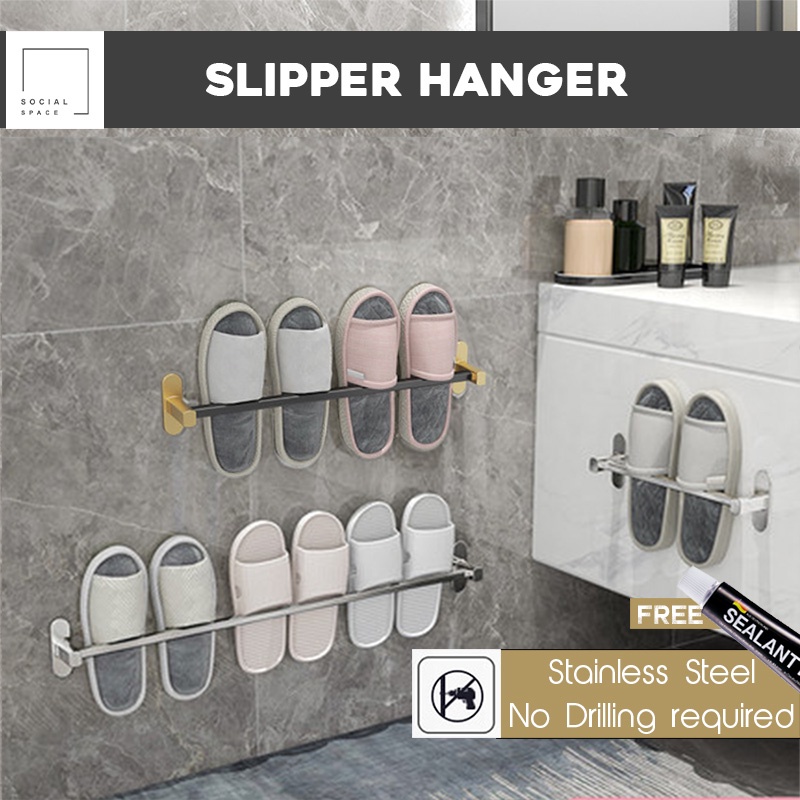 【SG Stock】 Slipper Hanger / Bathroom slipper holder / Slipper wall ...