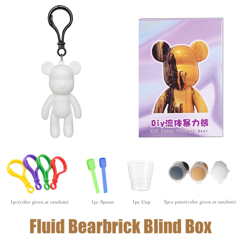 DIY Fluid Bearbrick Handmade Pouring Acrylic Violent Bear Toys ...