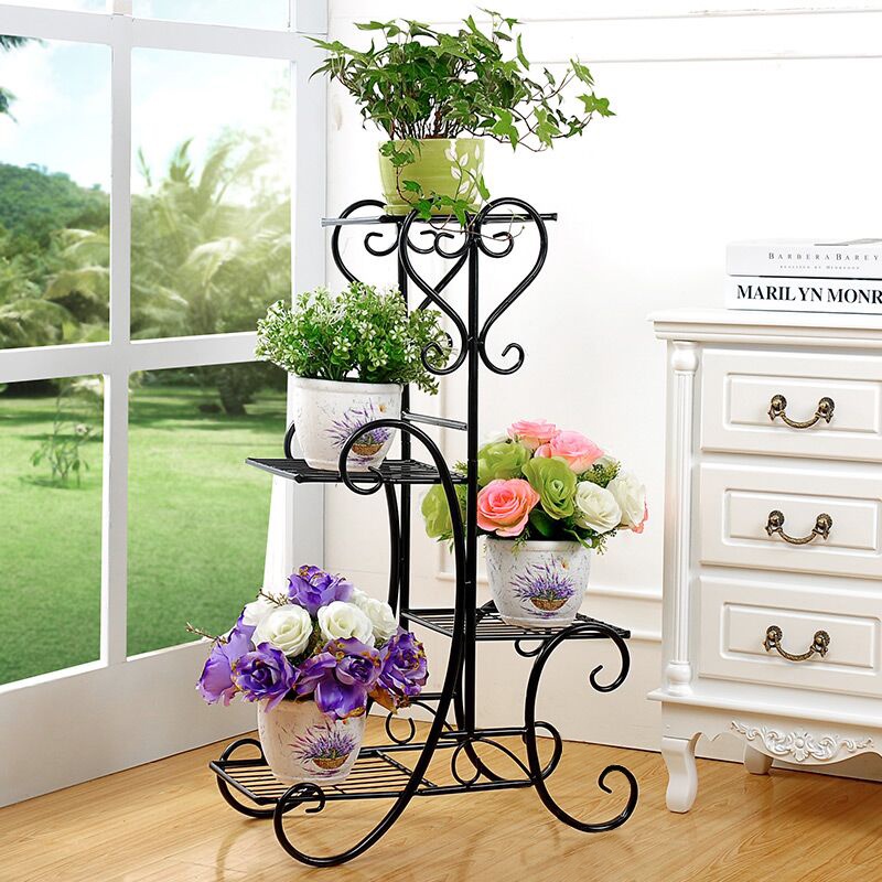 Multi-Layer Iron Flower Stand European-Style Iron Flower Stand Floor ...