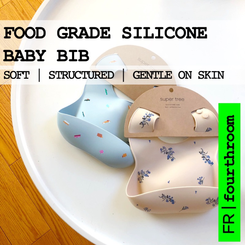 Food Grade Silicone Pocket Baby Bib (5 designs) - Easy to clean ...