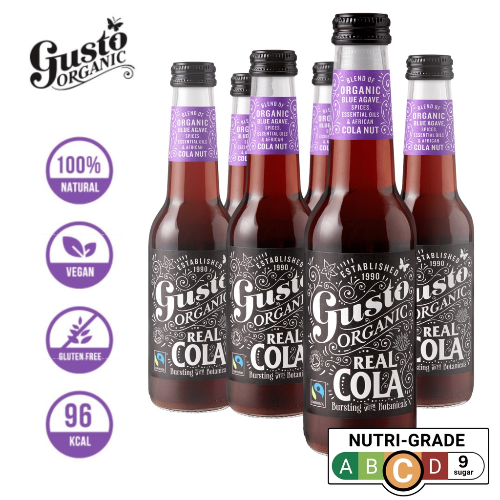 GUSTO ORGANIC Real Cola Organic Beverages 6 Bottles Pack | Shopee Singapore