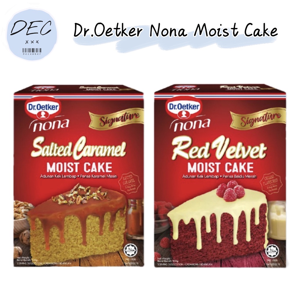Dr.Oetker Nona Moist Cake Signature Salted Caramel 500g/Red Velvet 550g ...