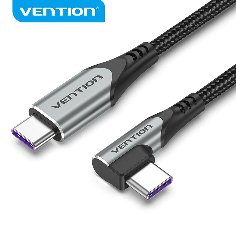 Vention Type C Cable USB C Right Angle Cable PD 100W 5A Fast Charge USB ...