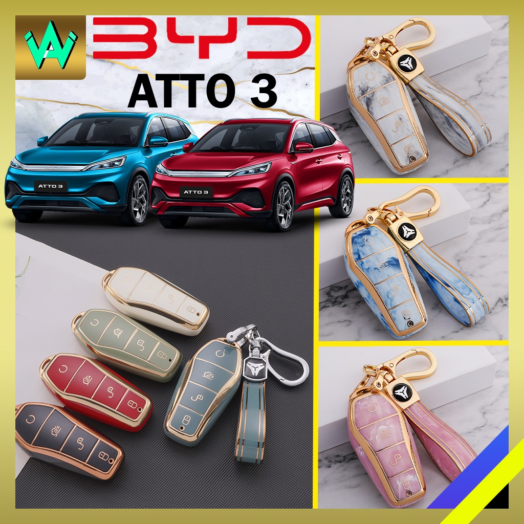 BYD ATTO 3 Key Cover Casing Case Sarung Kunci BYD Atto3 Smart Key ...