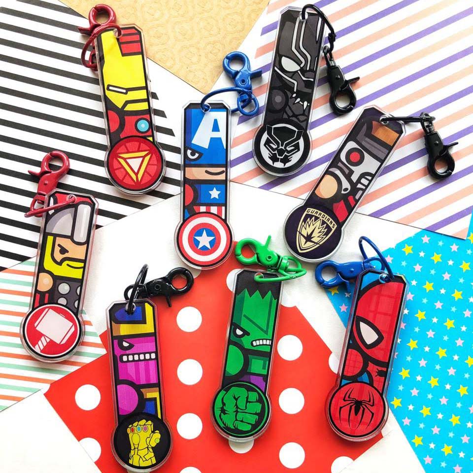 Personalised Acrylic Bag Tag (Superheroes Avengers) | Shopee Singapore