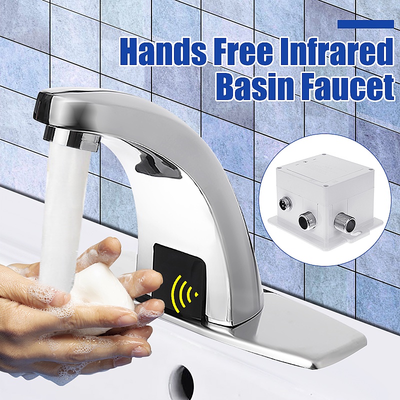 Alloy Infrared Sink Basin Hands Auto Tap Touchless Bathroom Faucet ...