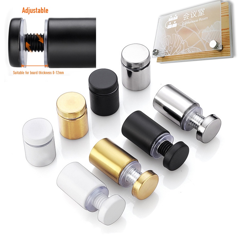 4pcs Advertising Screws Black Stainless Steel Sign Standoff Screw Glass ...