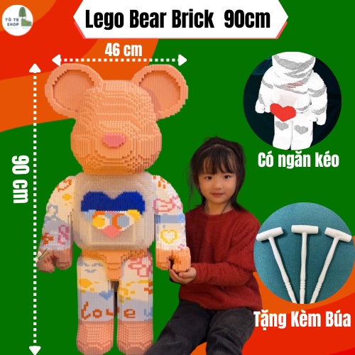 Large Size Bear Brick Model Assembling Toy Set 90 cm High, Large Size ...