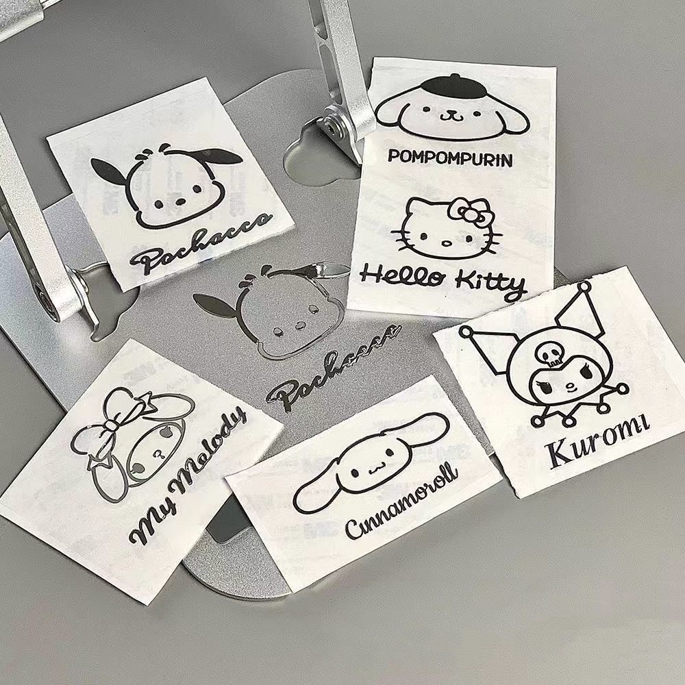 Sanrio Metallic Sticker Simple Cartoon Cute Pacha Dog Mymelody Kuromi ...
