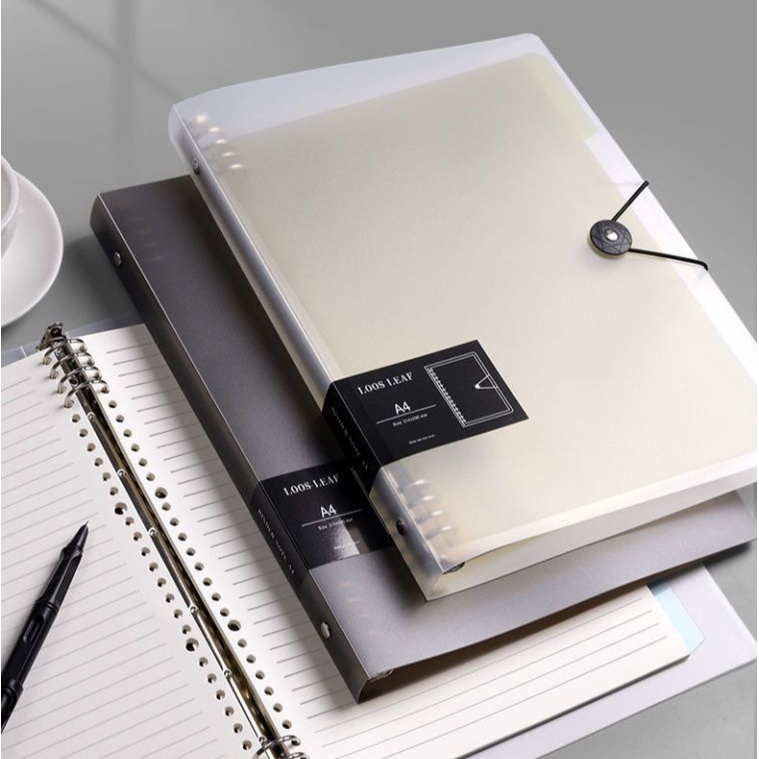 Refillable 8 Ring Binder Loose-Leaf Binder Cover for A4/B5/A5 Blank ...