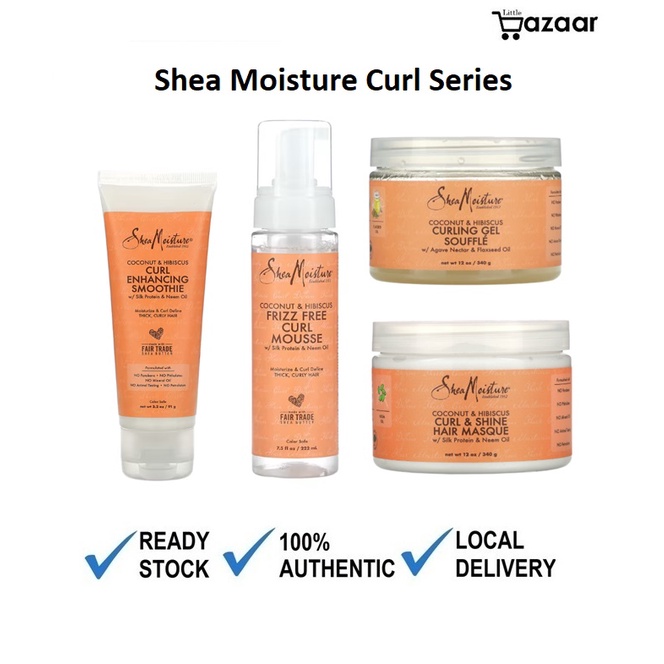 Shea Moisture Curl Enhancing Smoothie / Frizz Free Curl Mousse / Curl ...