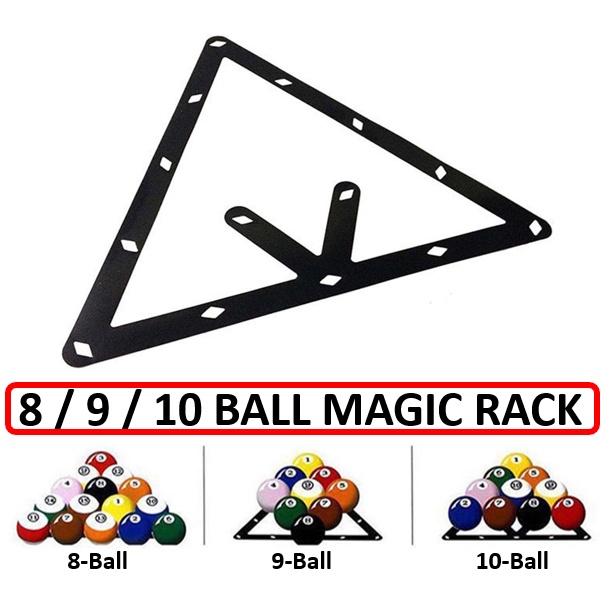 (SG SELLER) 8 / 9 / 10 Ball Pool Billiard Triangle Magic Rack / Magic ...