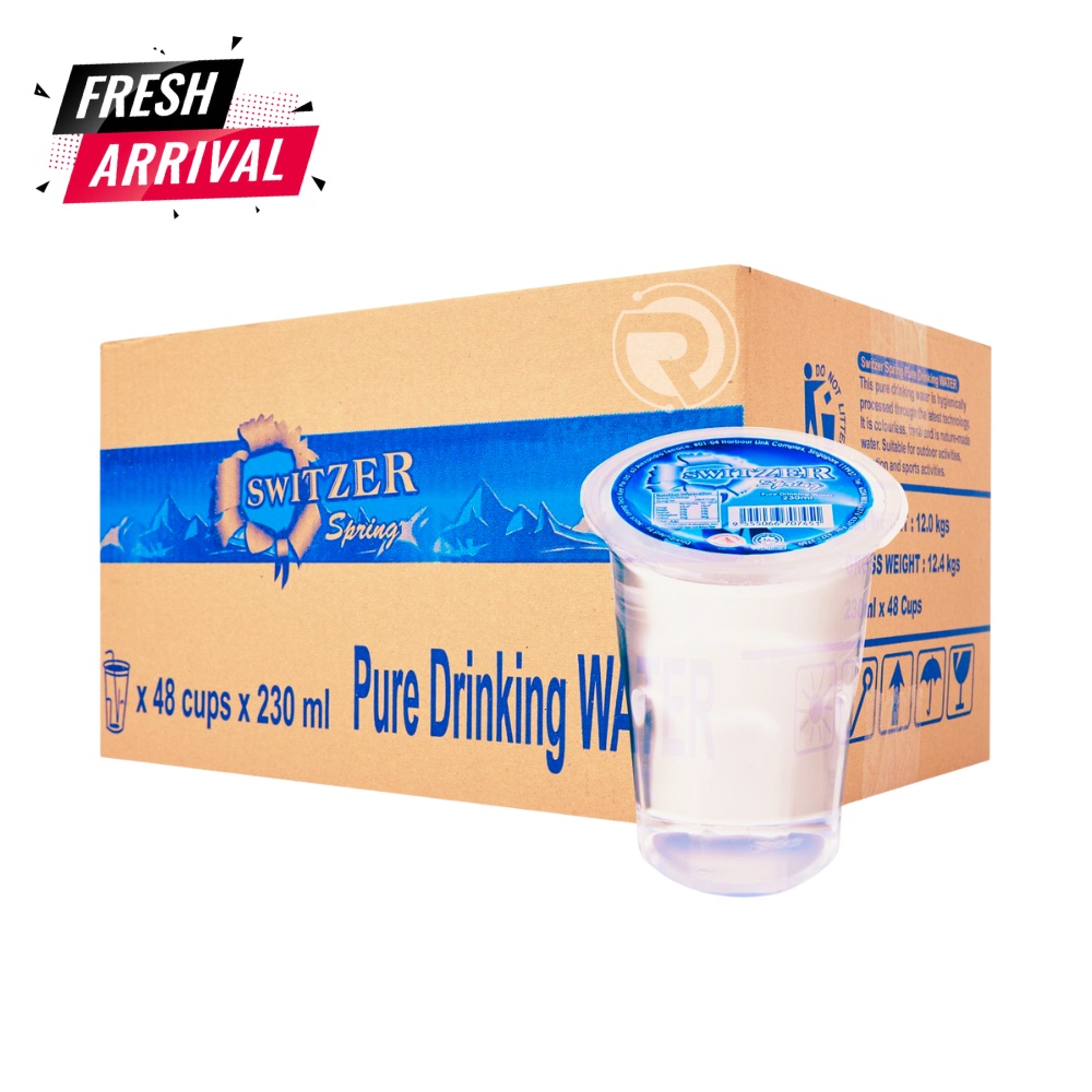 Switzer Pure Drinking Water CUPS (230ml x 48 Cups) | Shopee Singapore