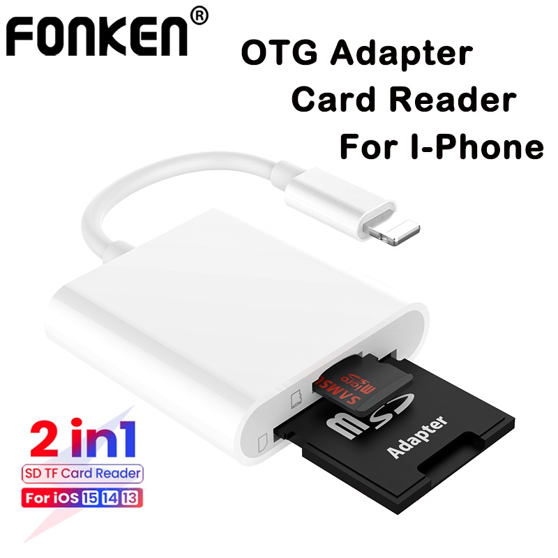 Fonken 3 In 1 Card Reader Memory Card OTG Adapter for IP 14 13 12 IOS ... Fonken 3 In 1 Card Reader Memory Card OTG Adapter for IP 14 13 12 IOS ...