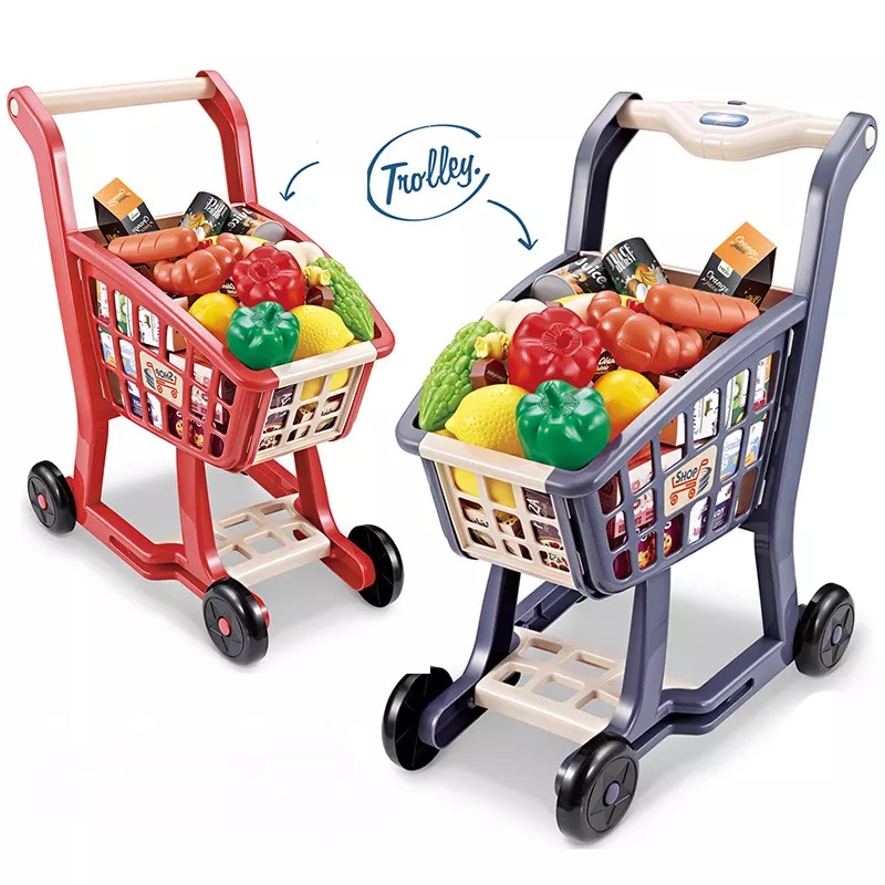 🌟Local Seller🌟[Pretend Play] Shopping Cart Toy [Option with and without ...