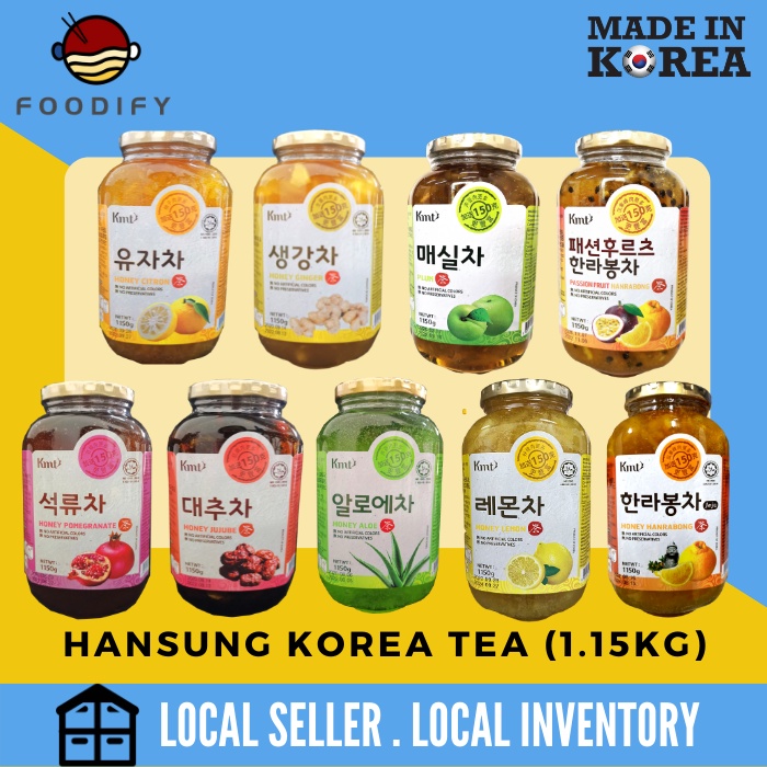 [Halal] KOREA KMT Hansung Teh Buah Honey Citron Lemon Ginger Jujube ...