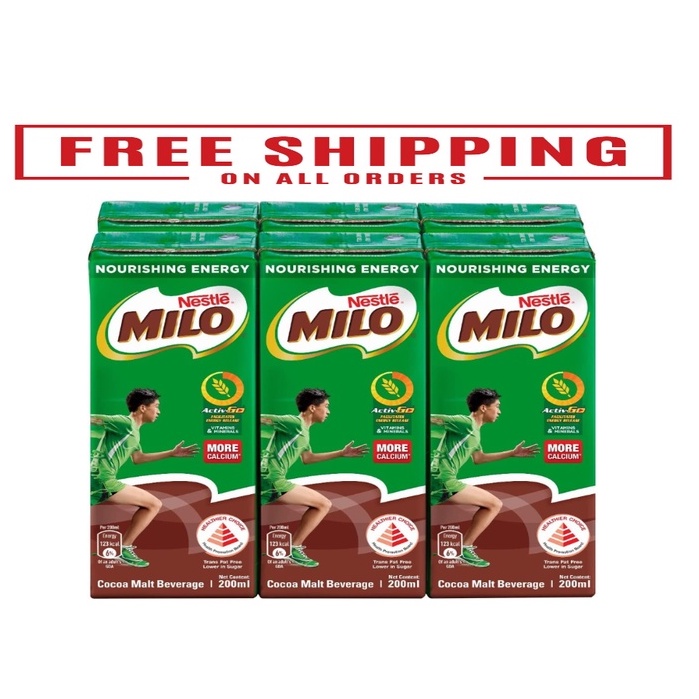 MILO UHT Chocolate Malt Packet Drink, 200ml (Pack of 24) | Shopee Singapore