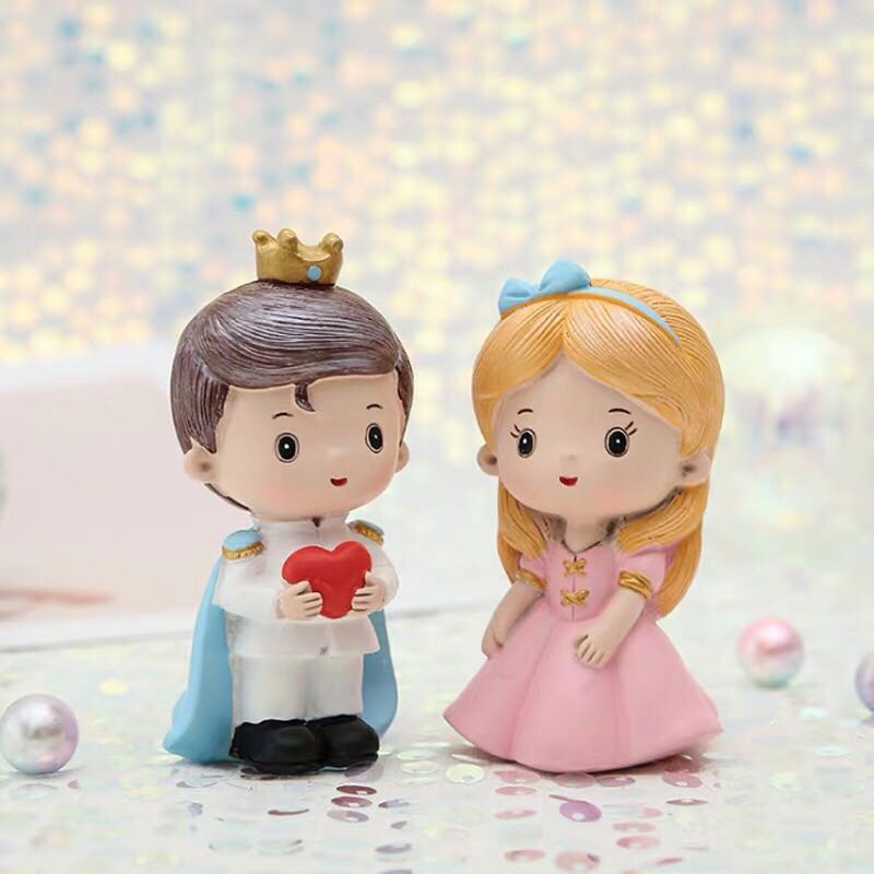 Princess and Prince Figurines / Cake Toppers (2 Pcs a Set) | Shopee ...