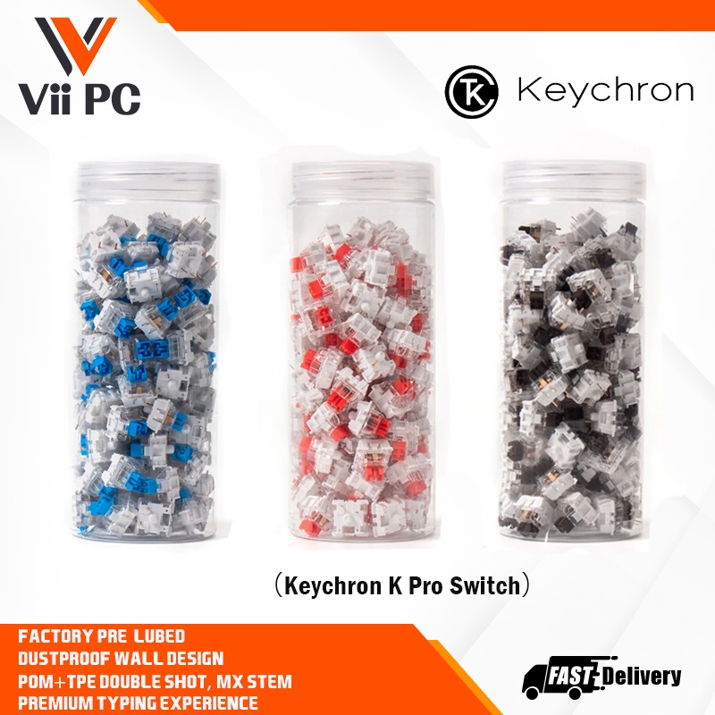 Keychron K Pro Pre Lubed Red Blue Brown Switch -110pcs | Shopee Singapore