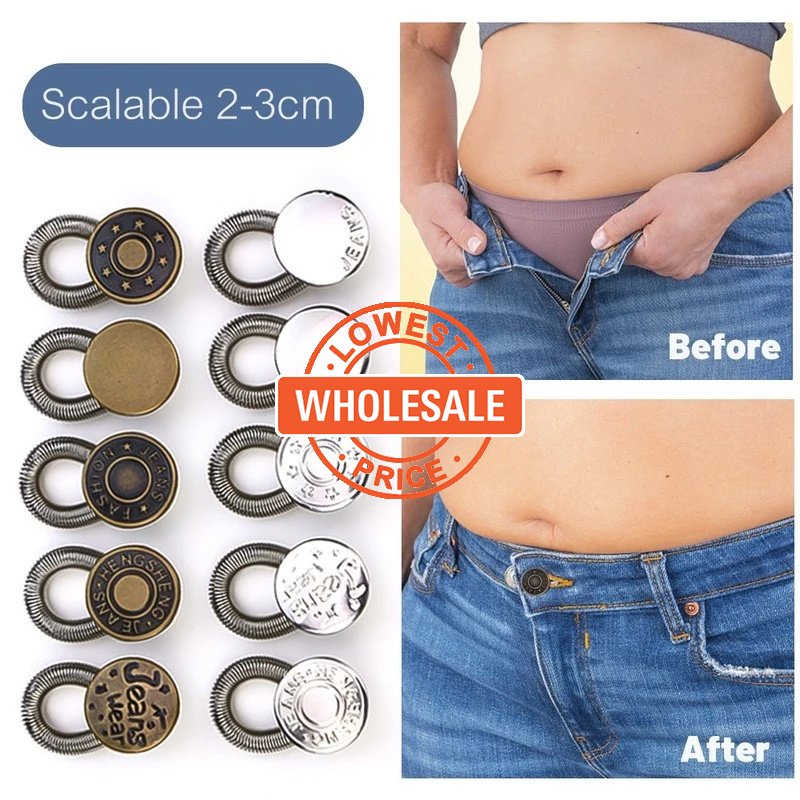 [Wholesale Price] Universal Spring Waist Expansion Button / Retractable ...