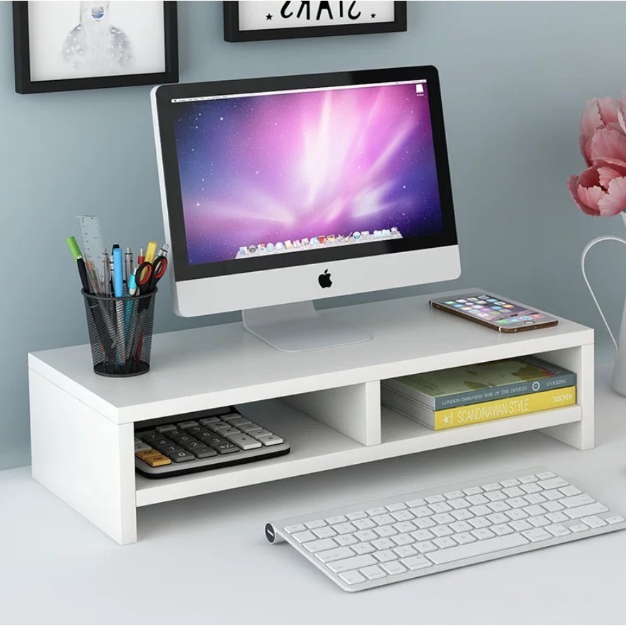 Computer stand destop stand Rack Wooden Monitor stand Rack Desktop ...