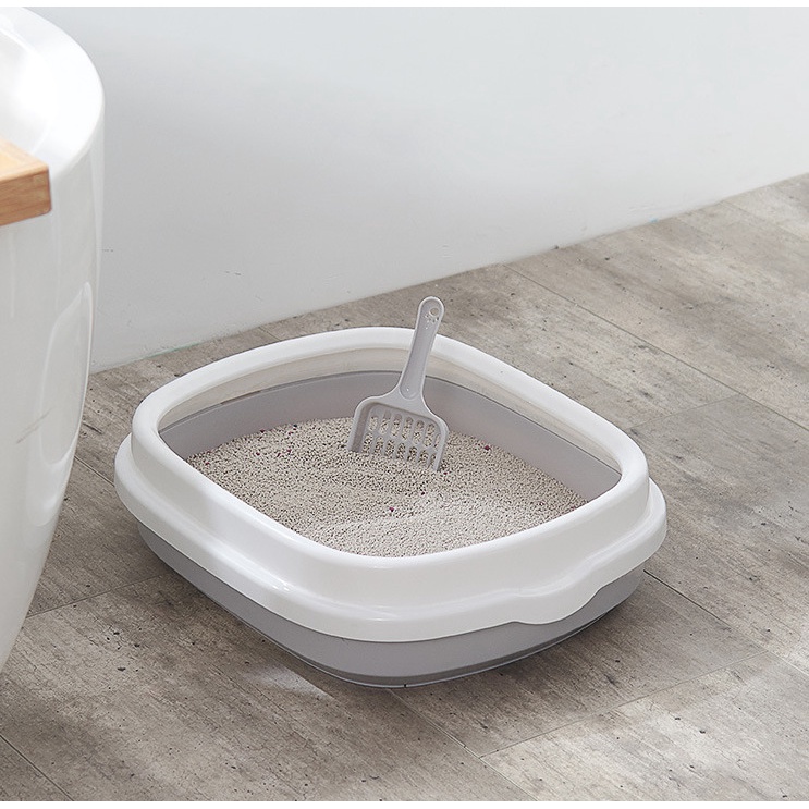 Cat Litter Box Pet Tray Poop Basin Toilet (FREE scoop) | Shopee Singapore
