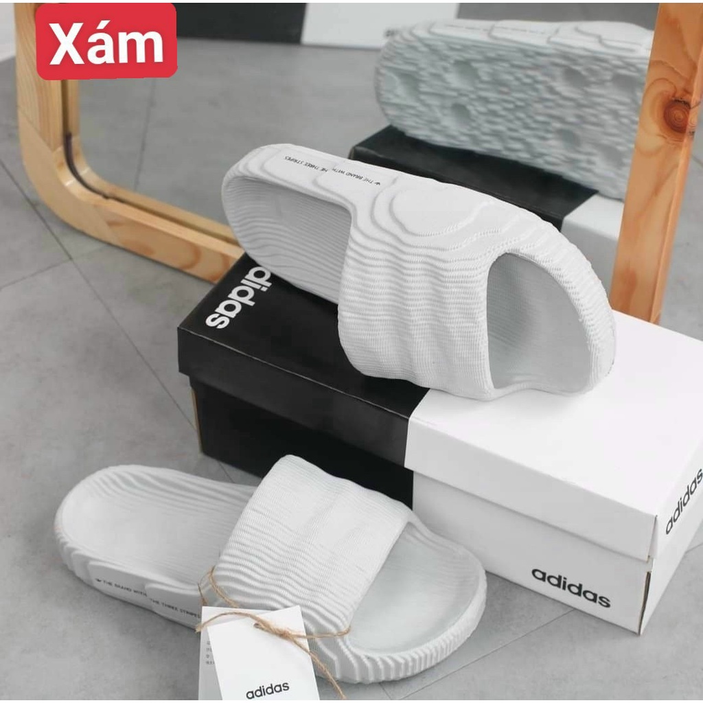 Adilette molded sandals 22 gray color (free box) | Shopee Singapore