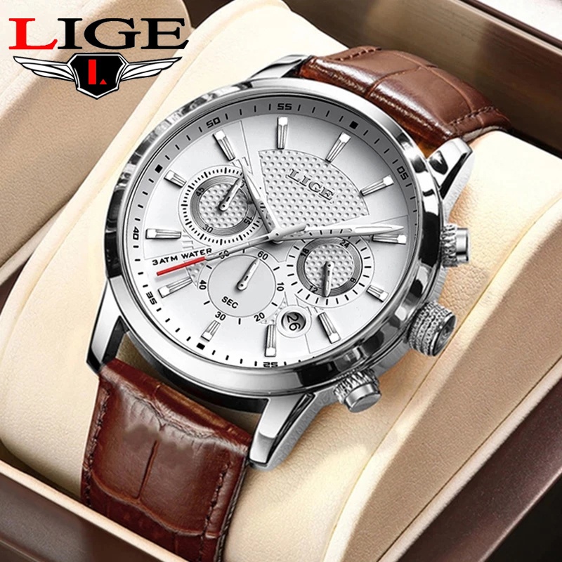 LIGE Original Men Watch Waterproof Multi-function Wristwatch Fashion ...