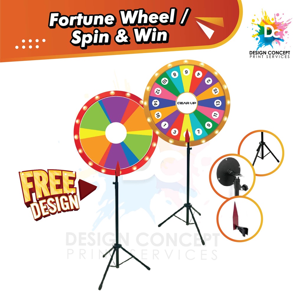 Fortune Wheel Stand | Spin Wheel | Lucky Draw Spin Wheel with Printing ...