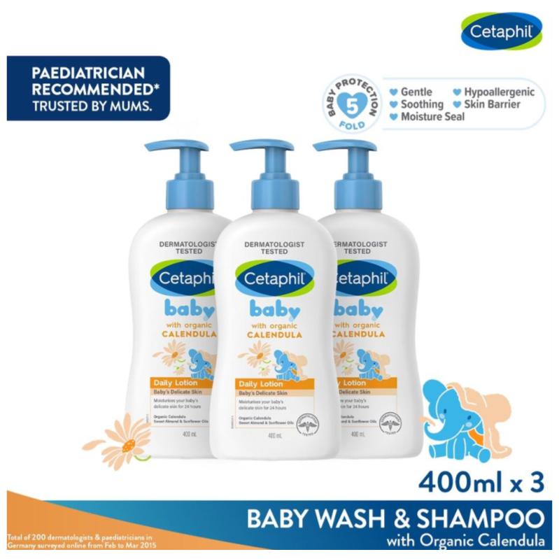 [Bundle of 3] Cetaphil Baby Daily Lotion with Organic Calendula (400ml ...