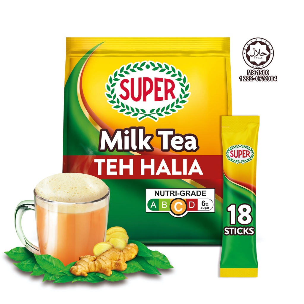 Super 3 in 1 Instant Milk Tea Teh Halia - Ginger, 18 x 25g | Shopee ...