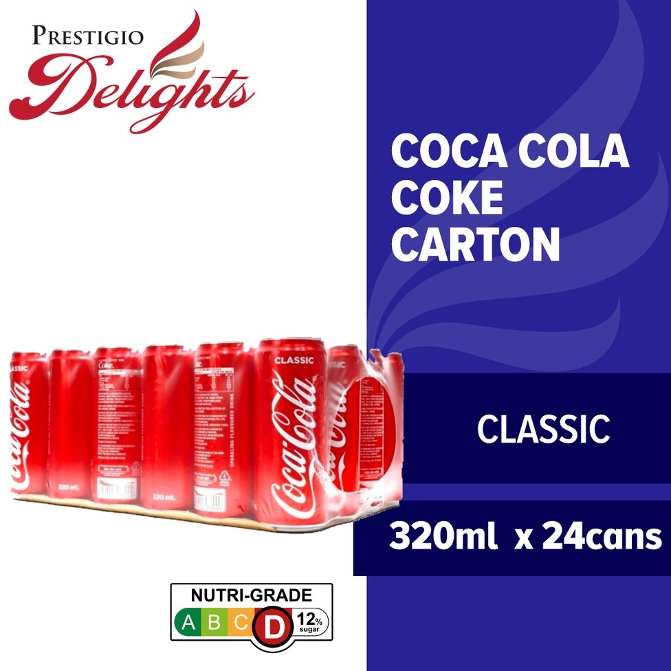 Coke Coca Cola Classic 320ml x 24 Cans Carton Sales | Shopee Singapore