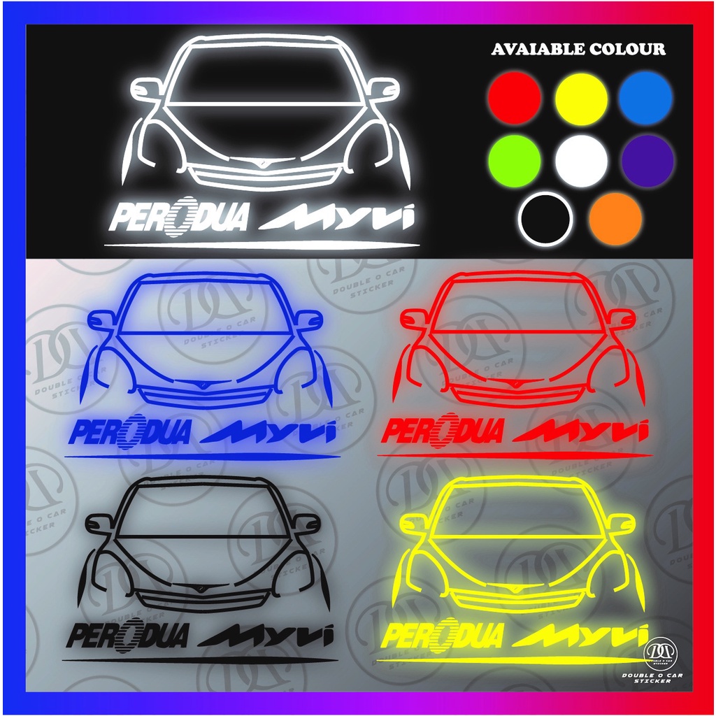 Perodua Myvi first gen simple design car sticker KI00578 | Shopee Singapore