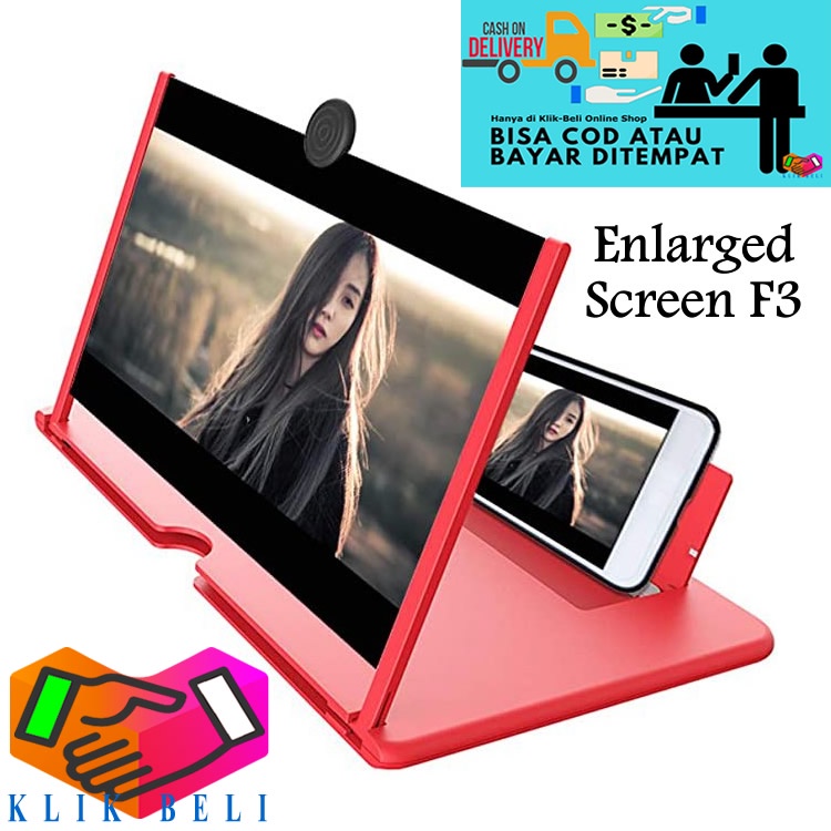 LAYAR F3 3D Enlarged Screen Magnifier F3 Smartphone Portable Zoomer hp ...