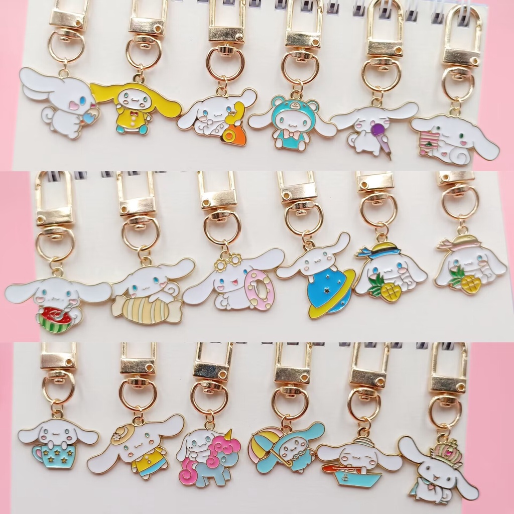 Cinnamoroll Keychain Cartoon Cute Key Chains Car Keyring Bag Charm Pendent Airpods Couple Small ...